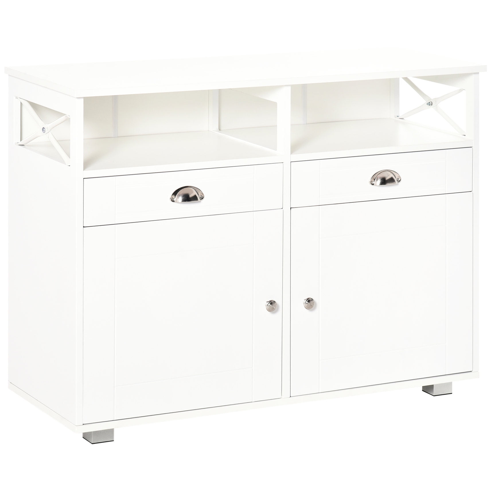 White Color - Large Storage Space with Drawers and Cabinets - Home ...