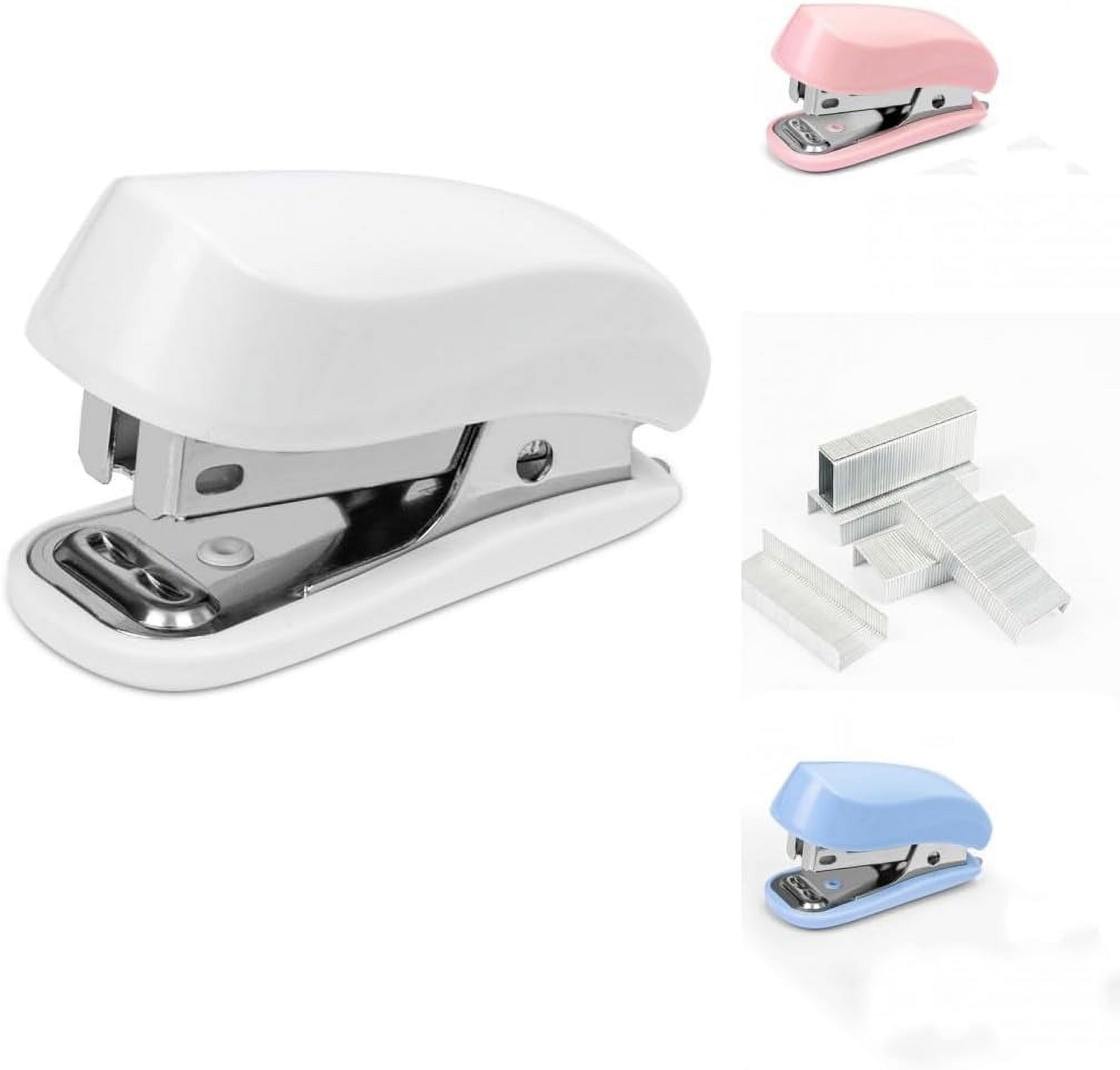 White Color Mini Stapler with Staples,Small Cute Stapler for Desk,Gift ...