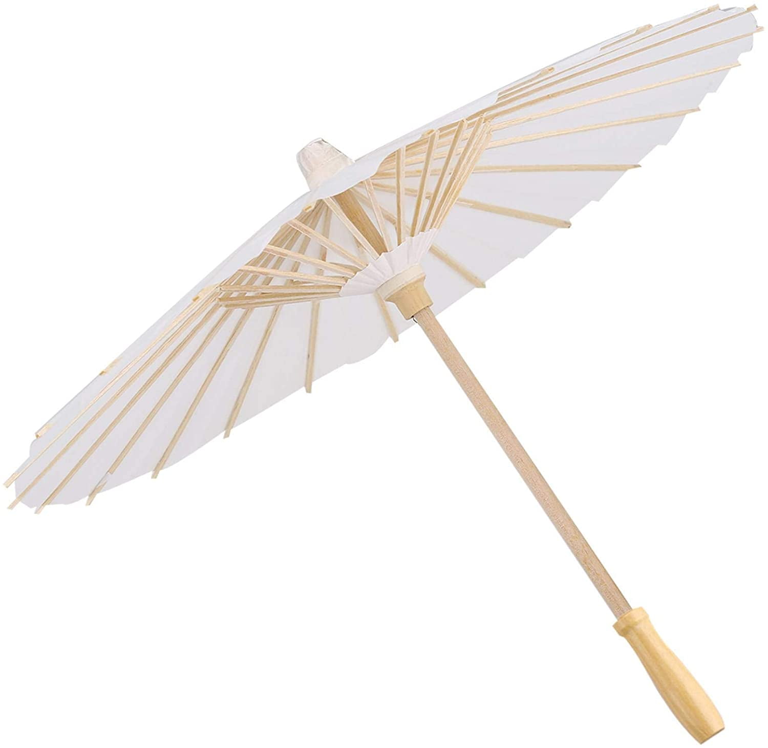 White Color Paper Decorative Umbrella Hand Painted Oiled Paper Umbrella Art Decor Vintage ...