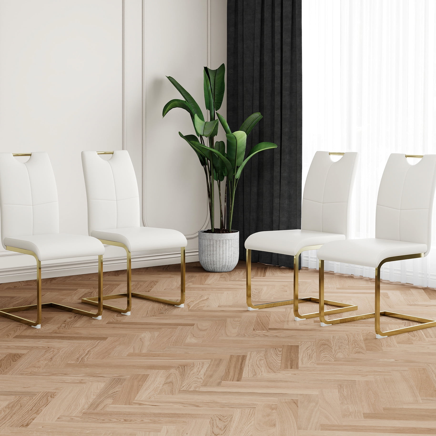 White Color Theme - Ergonomic Comfort and Aesthetics - Dining Room ...