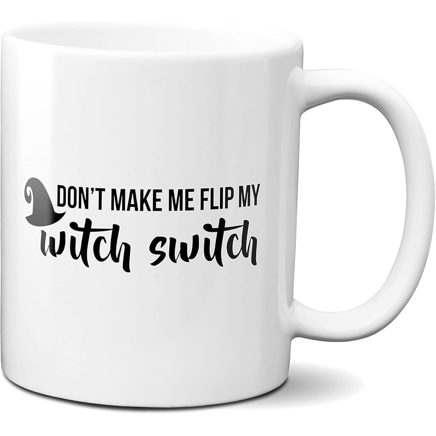 White Color Witch Switch Coffee Mug Halloween Cute Gift 11 oz Ceramic ...