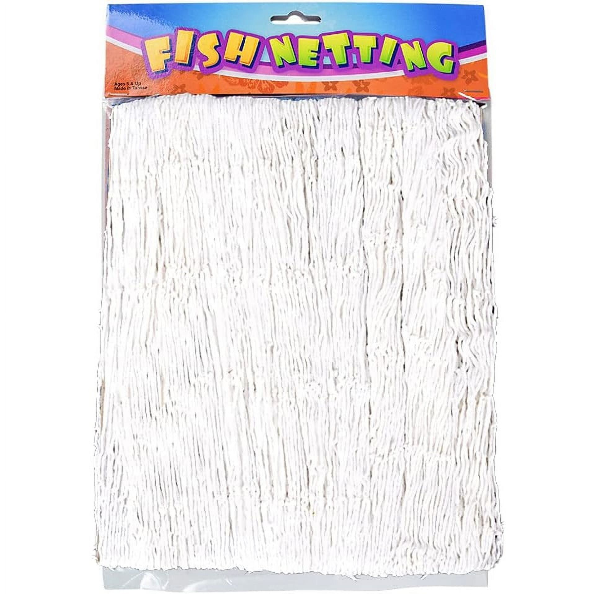 White Colorful Cotton Fish Net (6 Ft x 15 Ft) Nautical Pirate Hawaiian ...