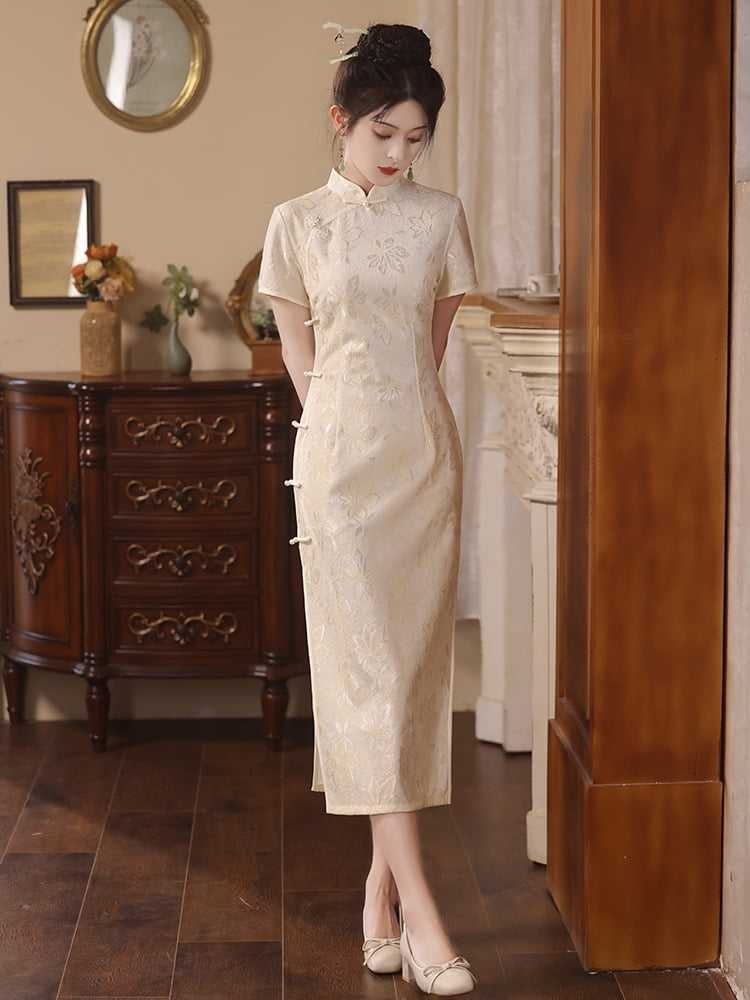 White Composite Lace Cheongsam New Chinese Style Improved Young Girl‘s ...