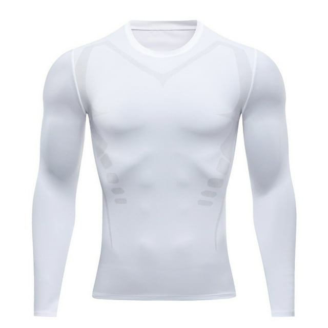 White Compression Shirts For Men Men Compression Shirts Men Long Sleeve ...