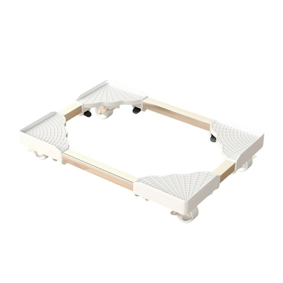 White Computer Tower Mobile Stand, Adjustable Storage Rack With Wheels ...