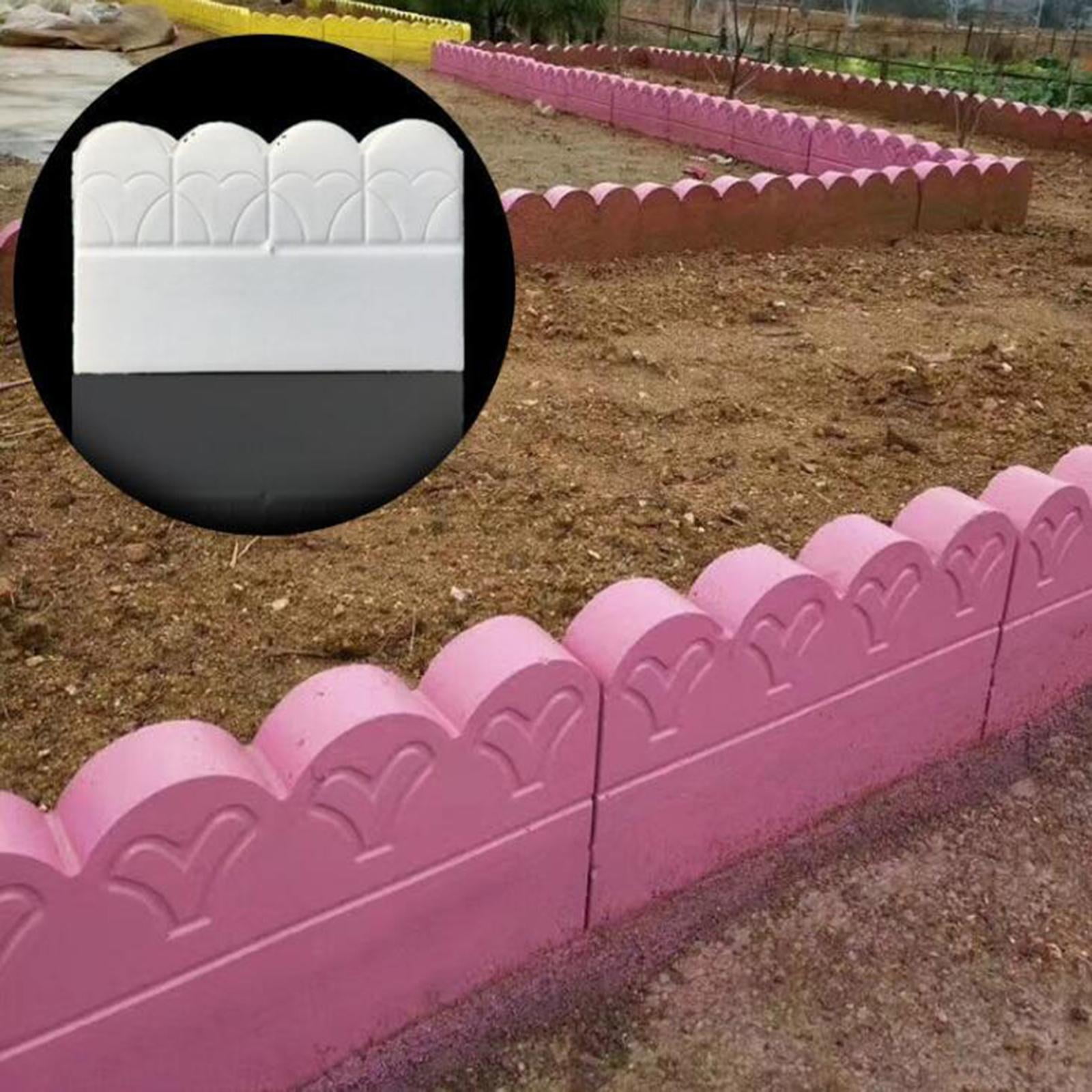 White Concrete Cement Garden Fence DIY Fish Bed Path Pave Mould ...
