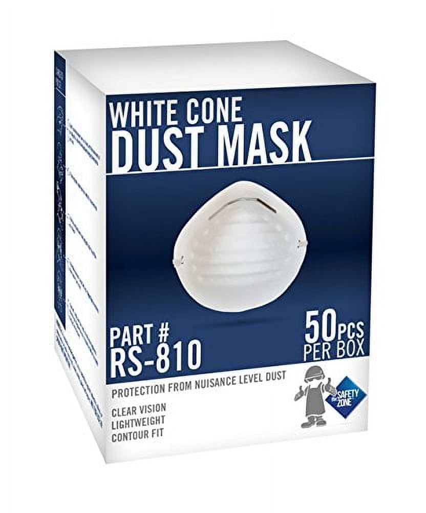White Cone Dust Masks, Non-Rated Nuisance Level (50 per Box) - Walmart.com