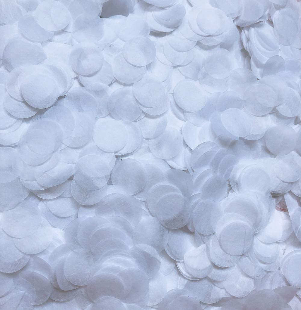 White Confetti Paper 15mm Biodegradable Paper Confetti Circles for ...