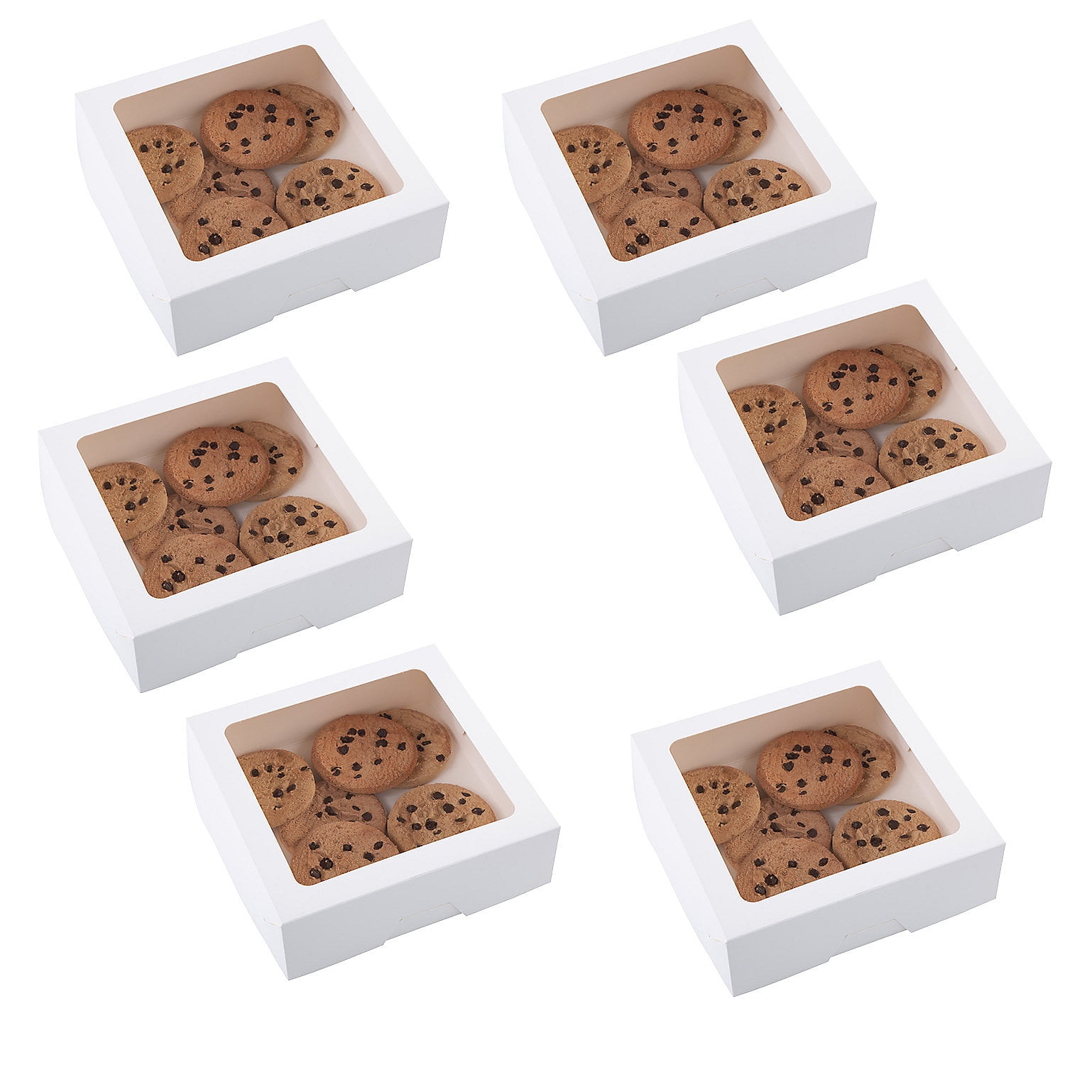 White Cookie Favor Boxes with Window Bulk 48 Pc - Walmart.com