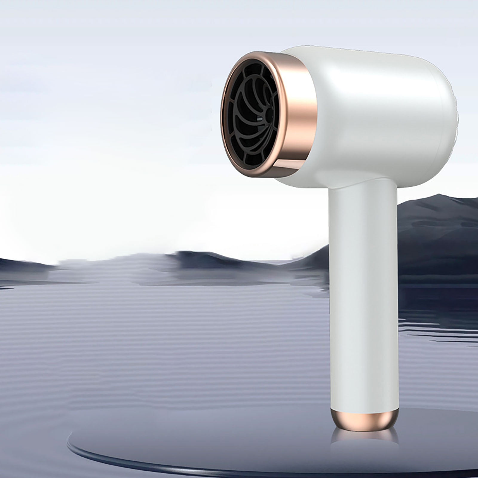 White Cordless Hair Dryer Rechargeable Hair Dryer,3 Adjustable Wind ...