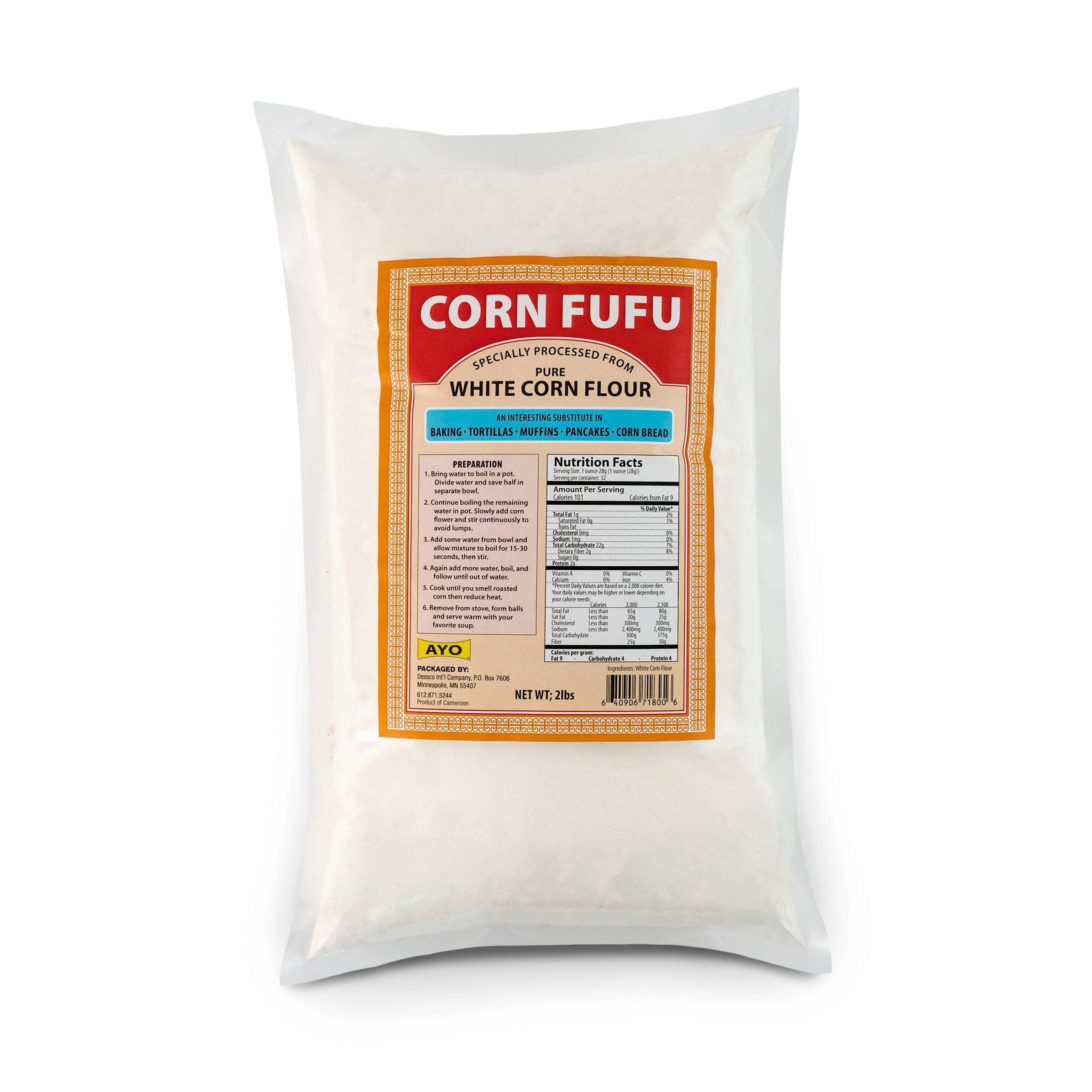 White Corn Fufu - 2lbs - Walmart.com