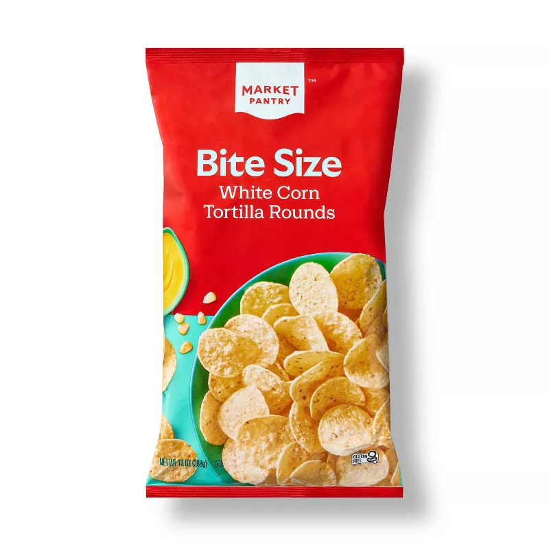 White Corn Tortilla Rounds Bite Size 13oz Market Pantry (Pack of 4 ...