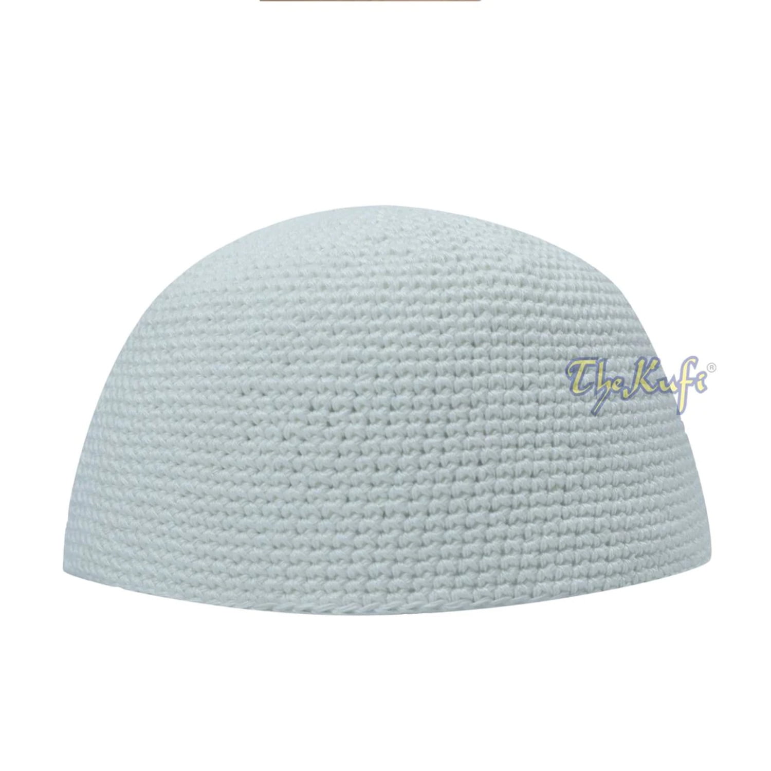 White Cotton Kufi Skull Cap Hand-Crocheted 100% Comfortable Fit for ...