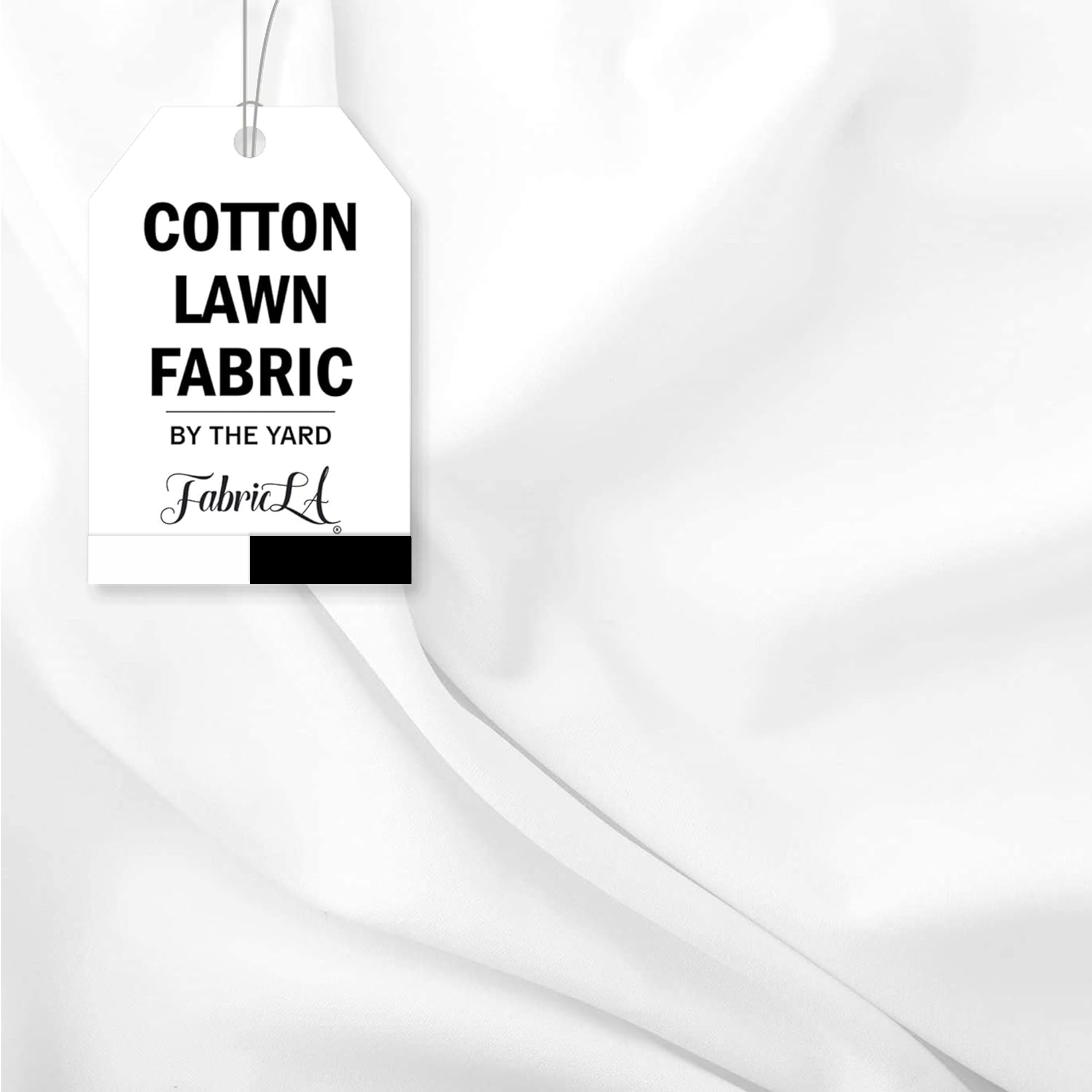White Cotton Lawn Fabric | 60” inches Wide | 2 Yards Length | 75 GSM ...