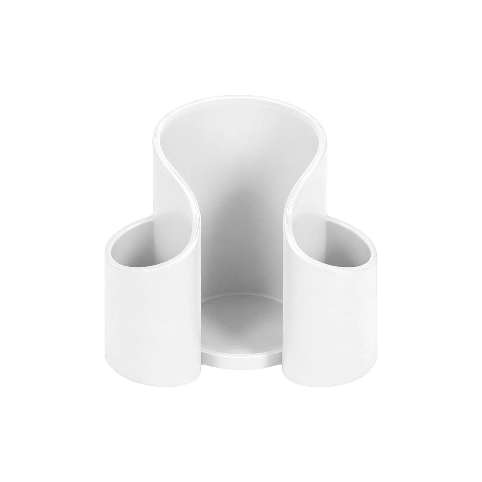 White Cotton Pad Storage Box with Transparent Lid and U-Shaped Opening ...
