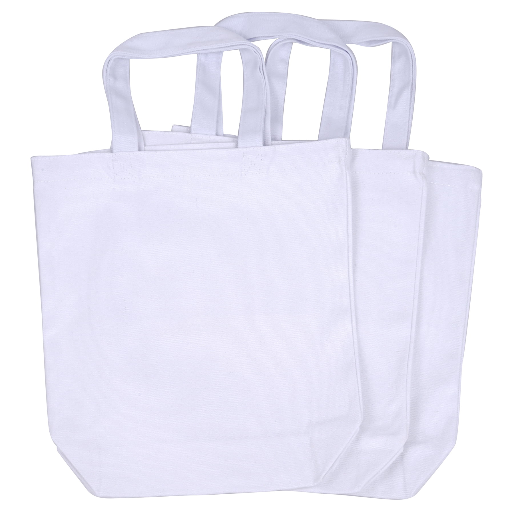 Make Market® White Cotton Canvas Cloth Tote Bags, 3ct. - Walmart.com