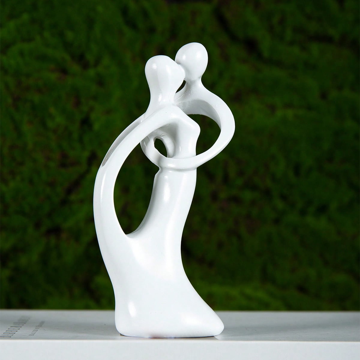 White Couple Statues Home Decor Ceramic Small Couple Statue Love ...