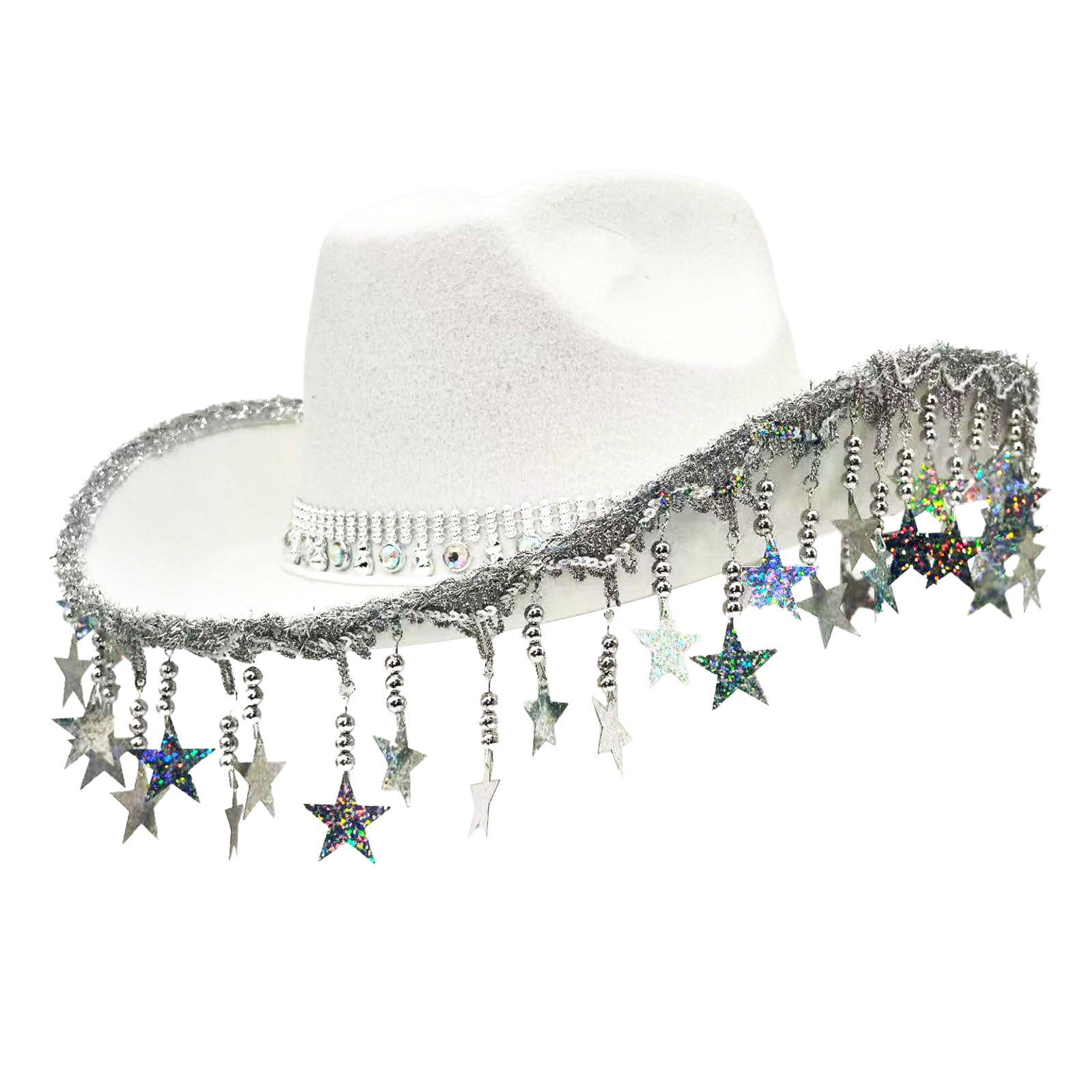 White Cowboy Hat,Western Cowboy Hats,Western Cowboy Hat Sparkling Women ...