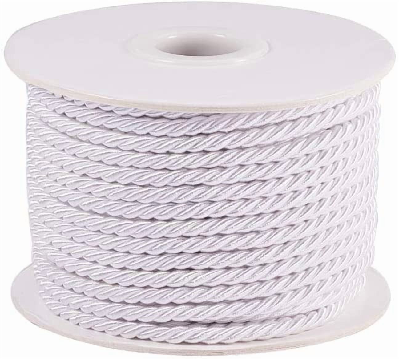 White Craft Nylon Rope 1/8 inch 65 Feet Twisted Decor Trim Cord ...