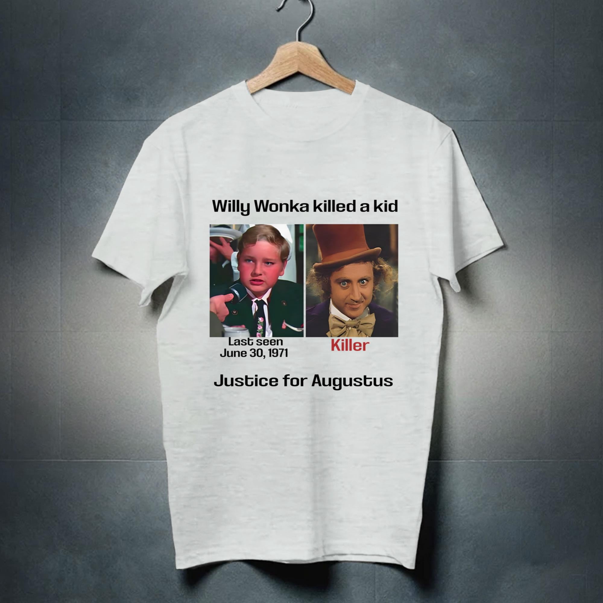 White Creative Humor Justice Shirt for Kids Featuring Augustus Inspired ...