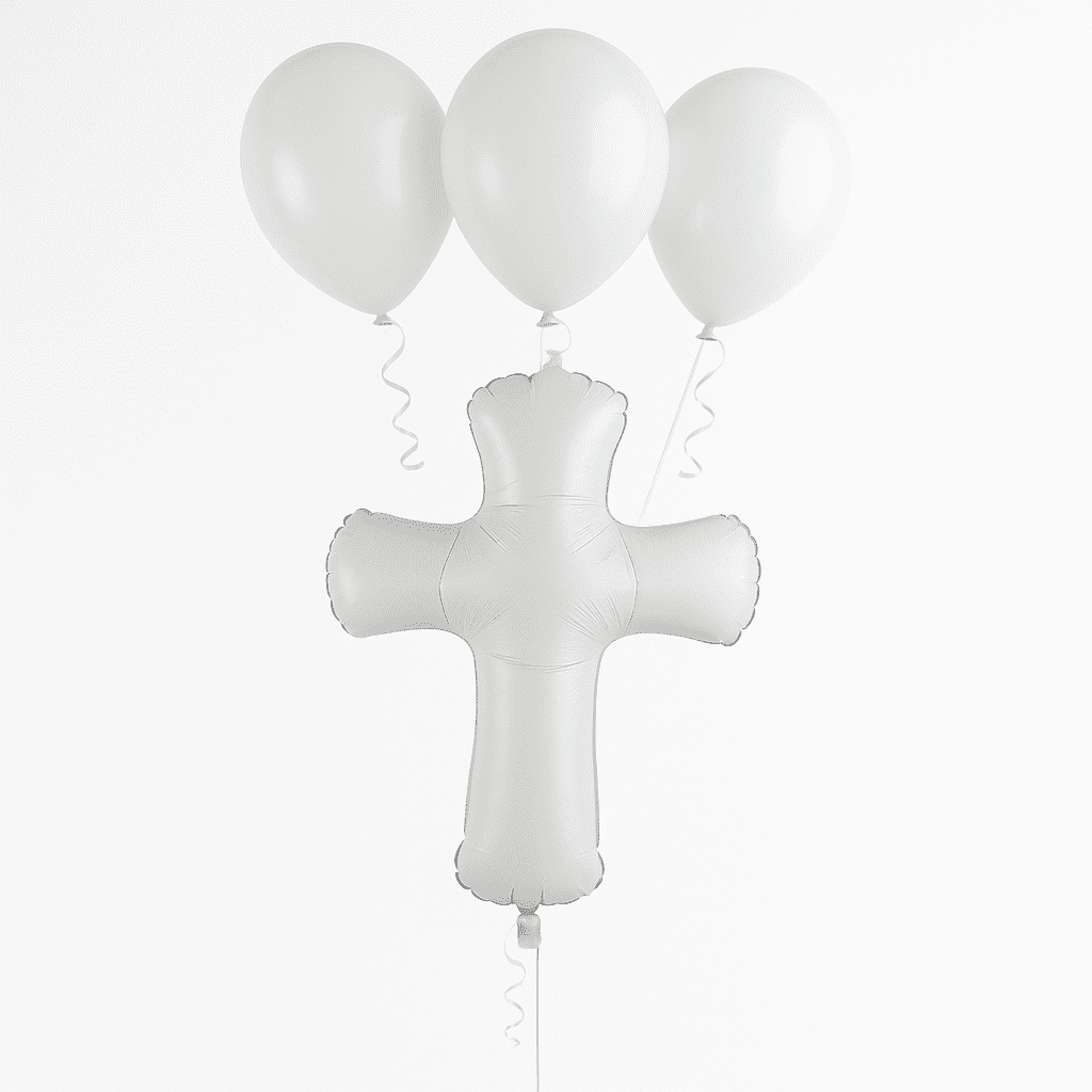 White Cross Foil Balloon for Religious Celebrations - Walmart.com