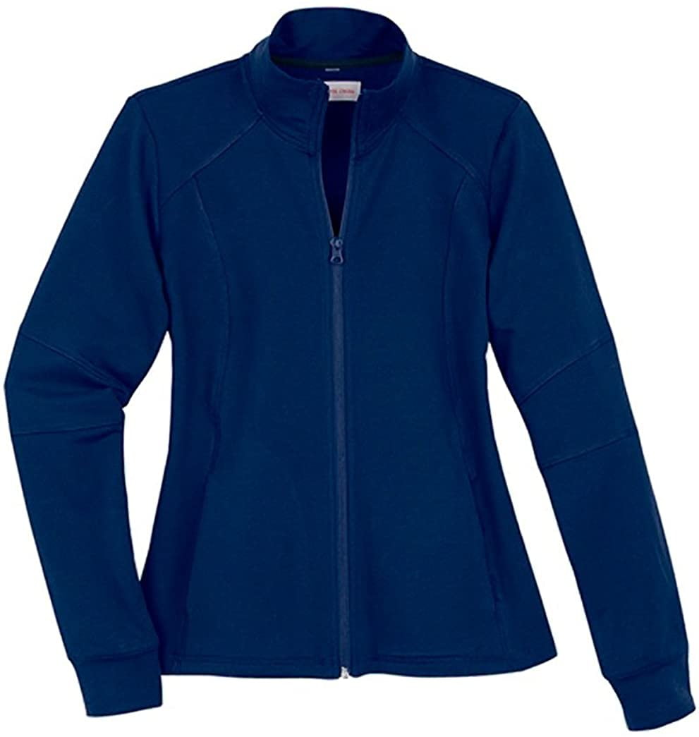 White Cross Zip Front French Terry Jacket - Walmart.com