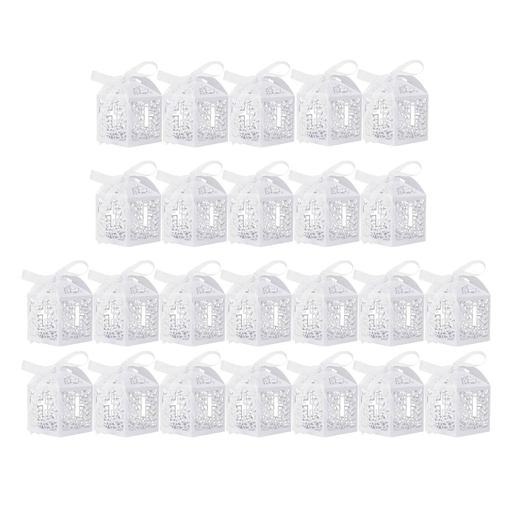 White Crosses Favors Boxes White Crosses Themed Gift Boxes for Party ...