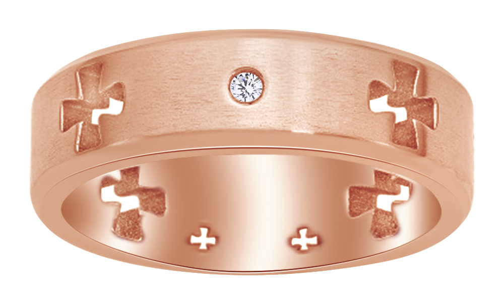 Men's Celtic Cross Pattern Ring in Black Tungsten - Walmart.com