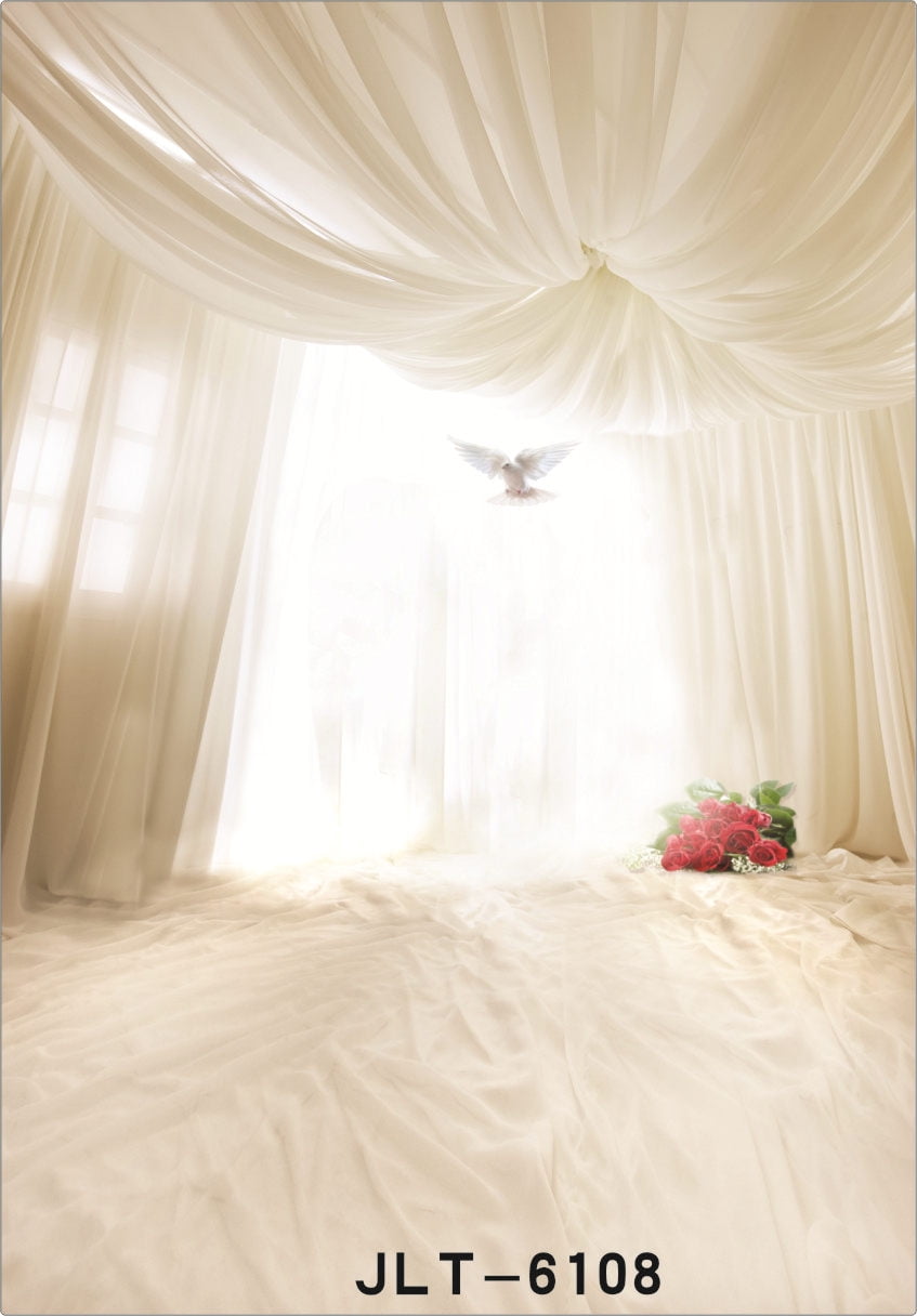 White Curtain Foto Backgrounds for Photo Studio Computer Printed Vinyl ...