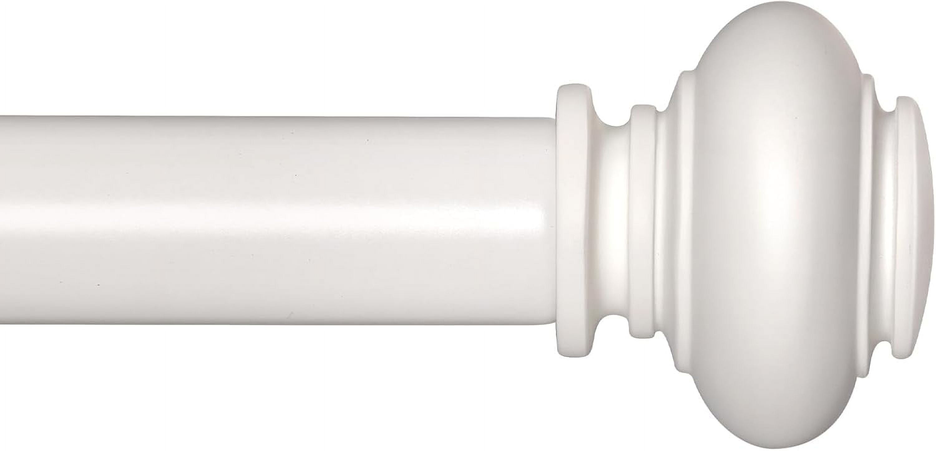 White Curtain Rods for Windows 48 to 84 Inches Adjustable Decorative 1 ...