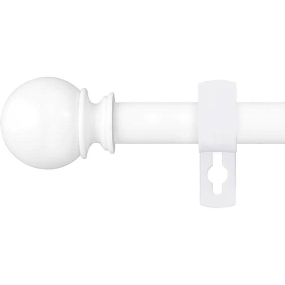 White Curtain Rods for Windows 28-48 Inch, 5/8" Heavy Duty Metal ...