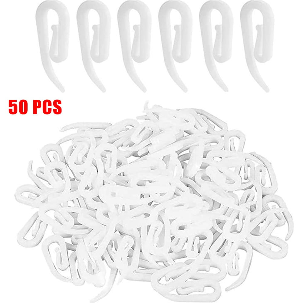 White Curtain Tape Hooks High Quality Plastic Nylon Hook Drapery Hook ...