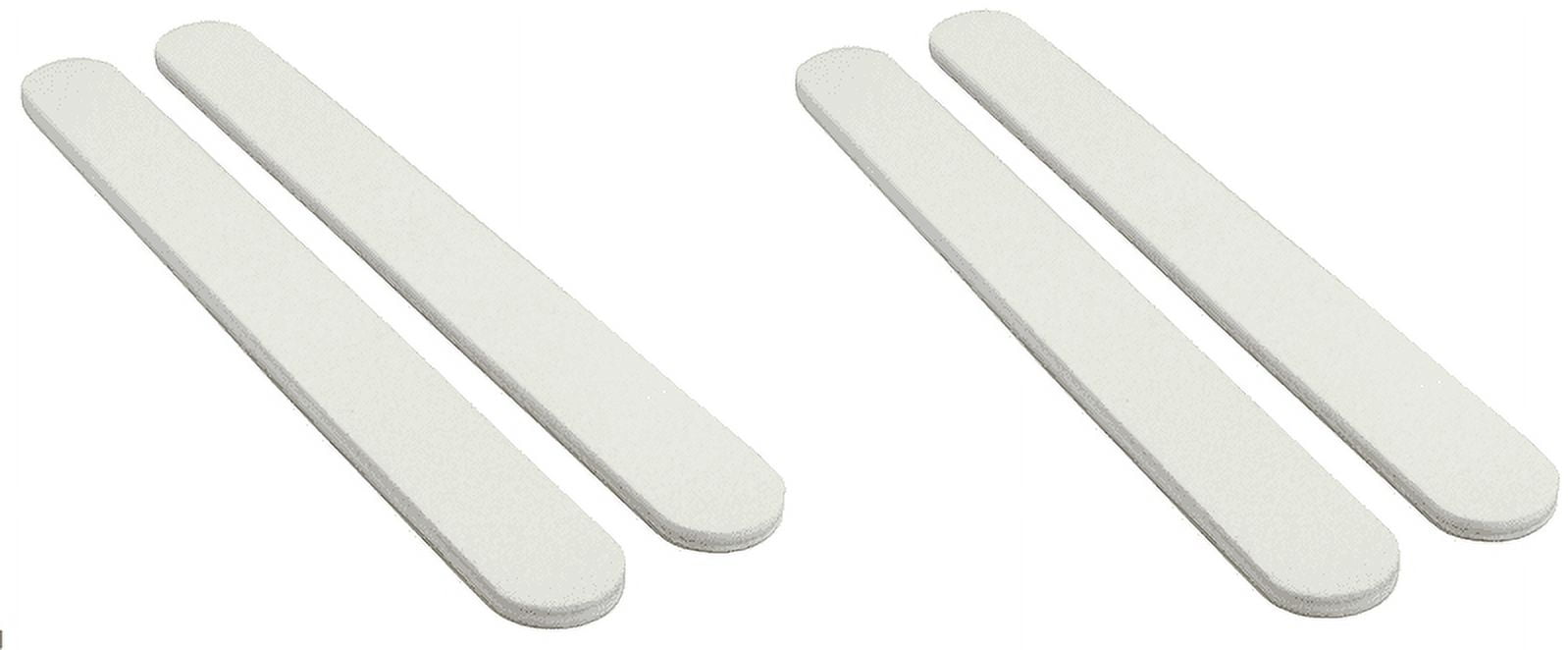 White Cushion Nail Files - Natural/Acrylic Nails/Manicures/Pedicures 80 ...