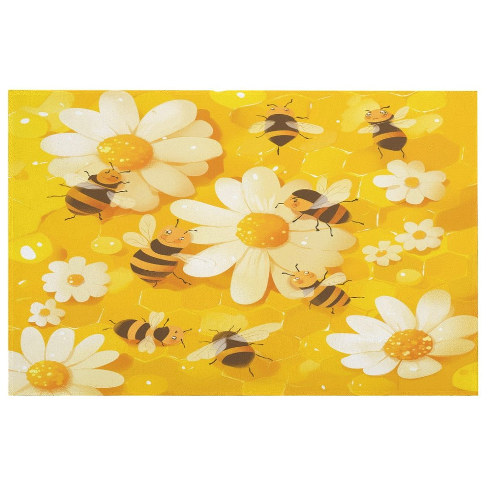 White Daisy And Bee Adult Home Decor Bedroom Living Room Crystal Velvet ...