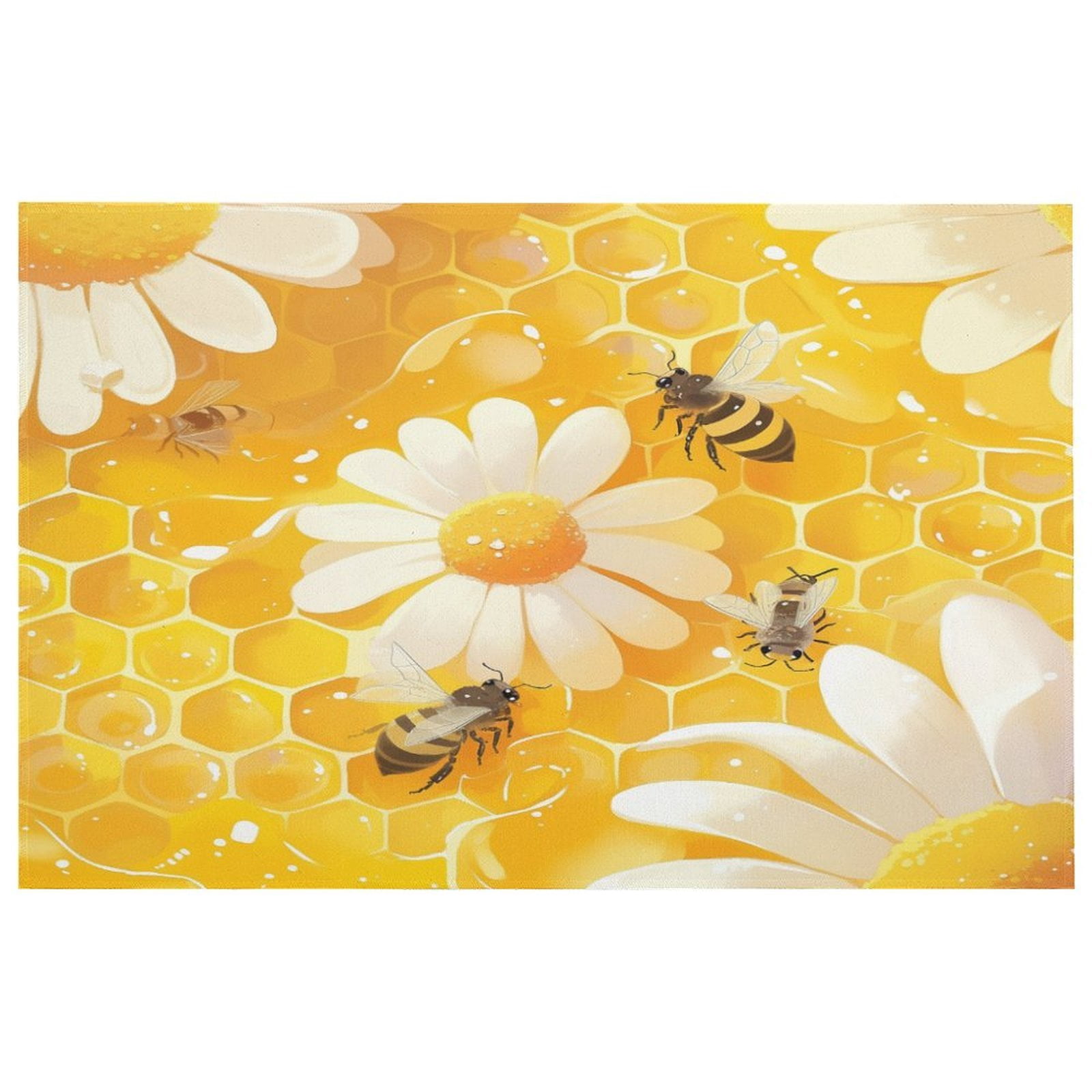 White Daisy And Bee Adult Home Decor Bedroom Living Room Crystal Velvet ...