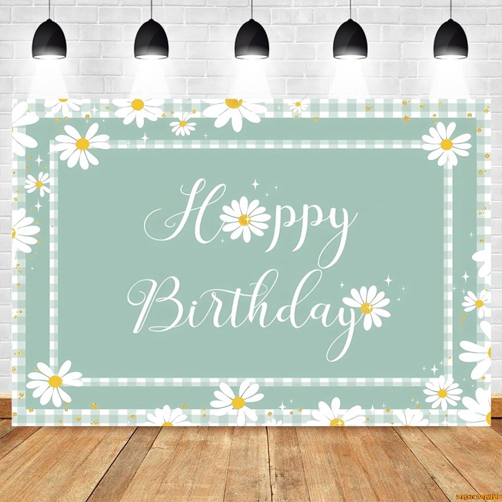 White Daisy Backdrop Sun Sunshine Car Newborn Baby Shower Kids Birthday ...