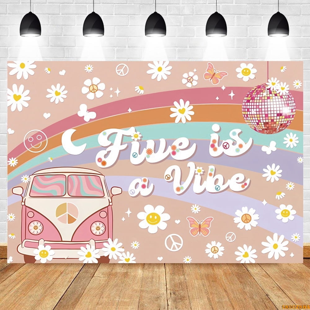 White Daisy Backdrop Sun Sunshine Car Newborn Baby Shower Kids Birthday ...