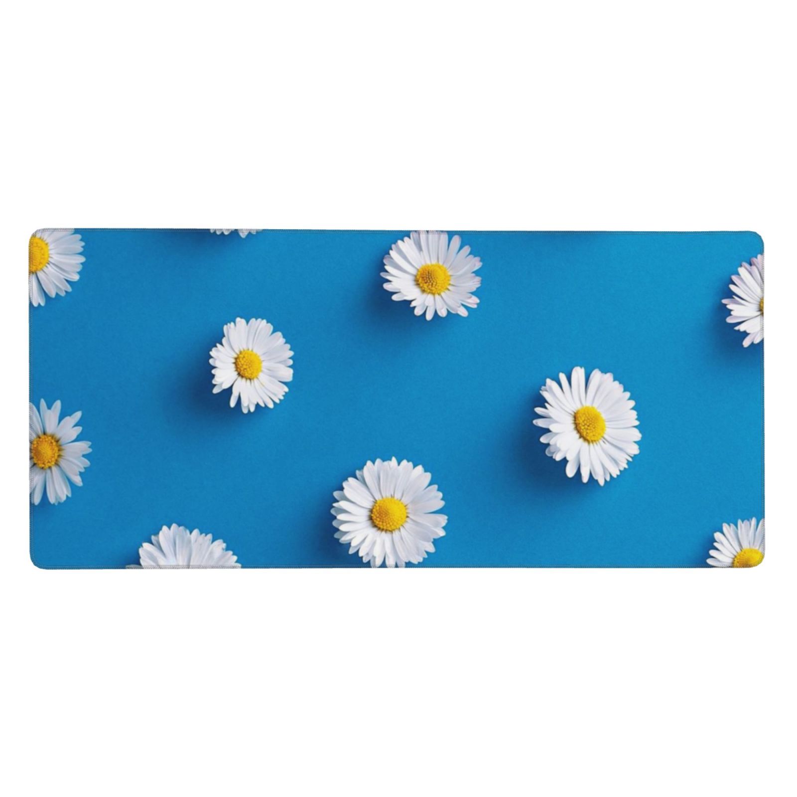 White Daisy Printed Mousepad Large Mouse Pad Desk Pad Computer Keyboard ...