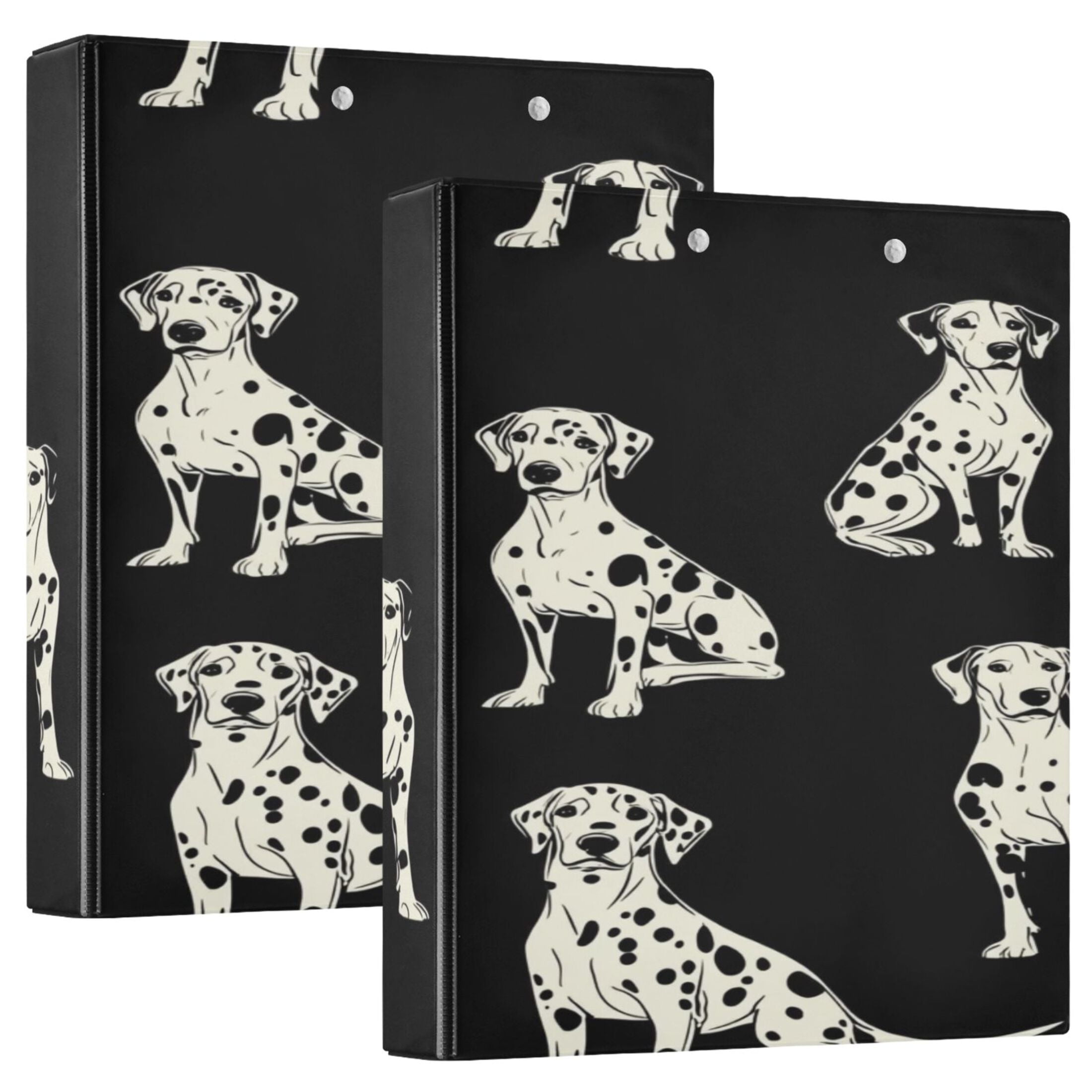 White Dalmatian Dogs 3 Ring Hardcover Binders 1.5in Round Rings for ...