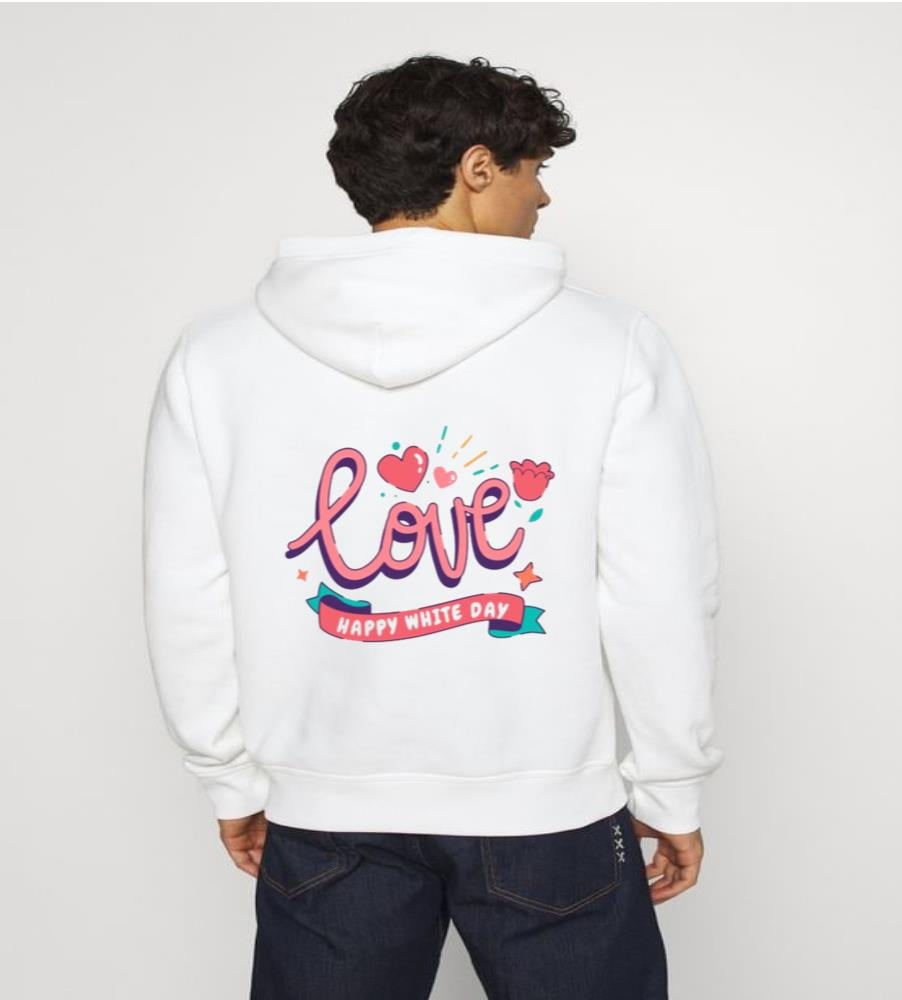 White Day Labels Hoodie – Clean, Stylish Design with Love-Inspired ...