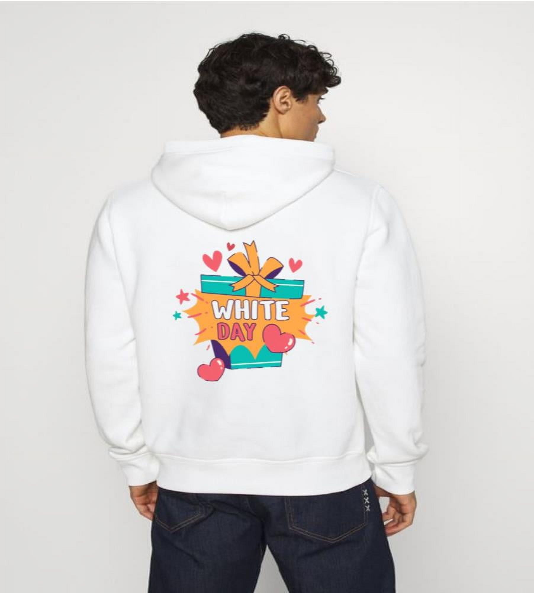 White Day Labels Hoodie – Simple, Stylish Design with Love-Inspired ...