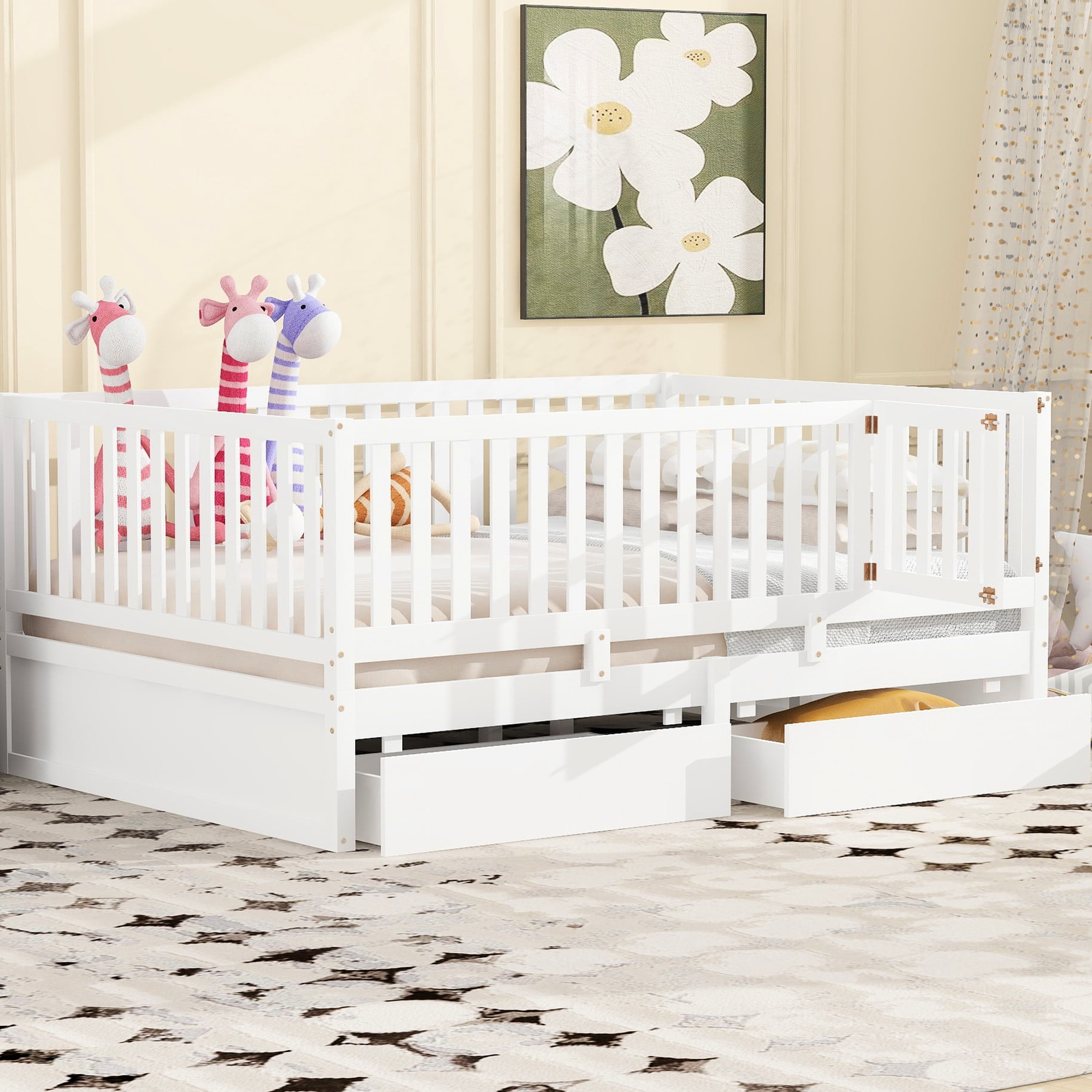 White Daybed with Drawers | Sturdy Structure & Safety | Ideal for Teens ...