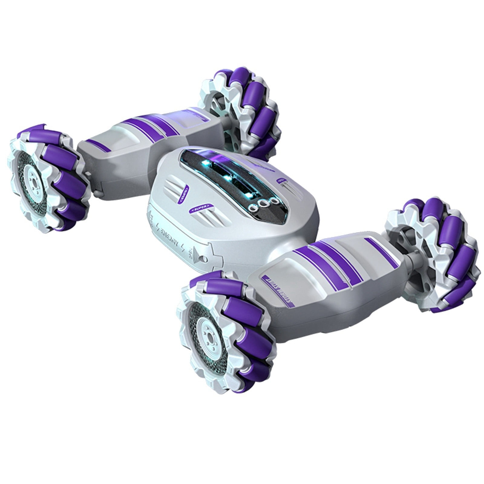 White Dazzling Twisted Stunt Car Large Scale 4Wd Remote Control With ...