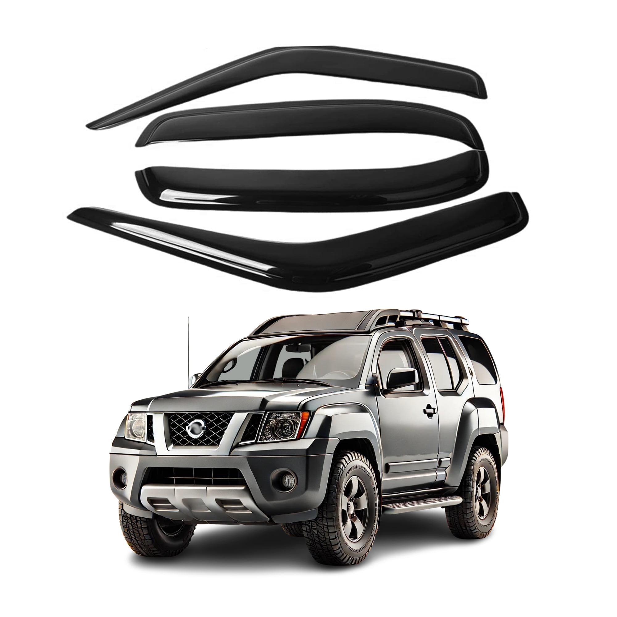 White Deer Acrylic Side Window Visor, Smoke Tinted, 4 Count, Fits ...