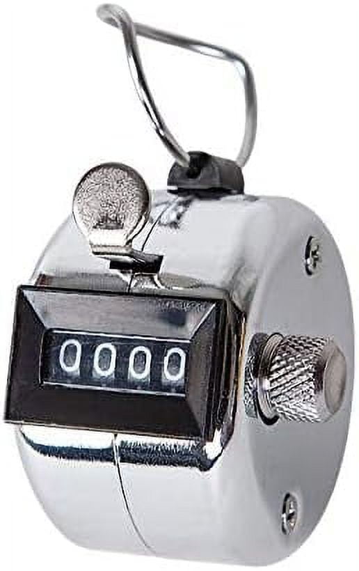 White Deer Hand Tally Counter 4 Digit Number Dual Clicker Golf Handy ...