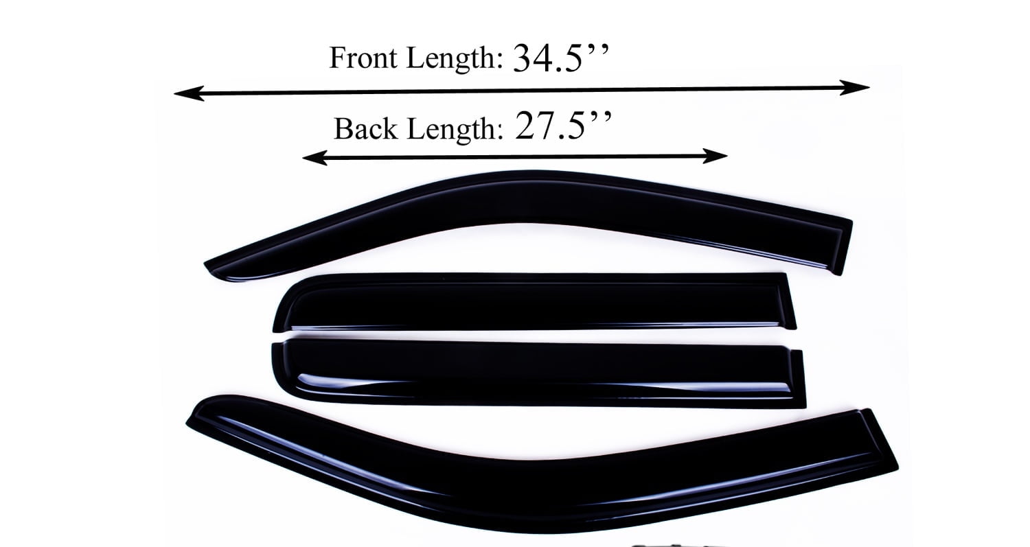 White Deer Sun Rain Deflector Guard UV Protection Tape-On Window Visors ...