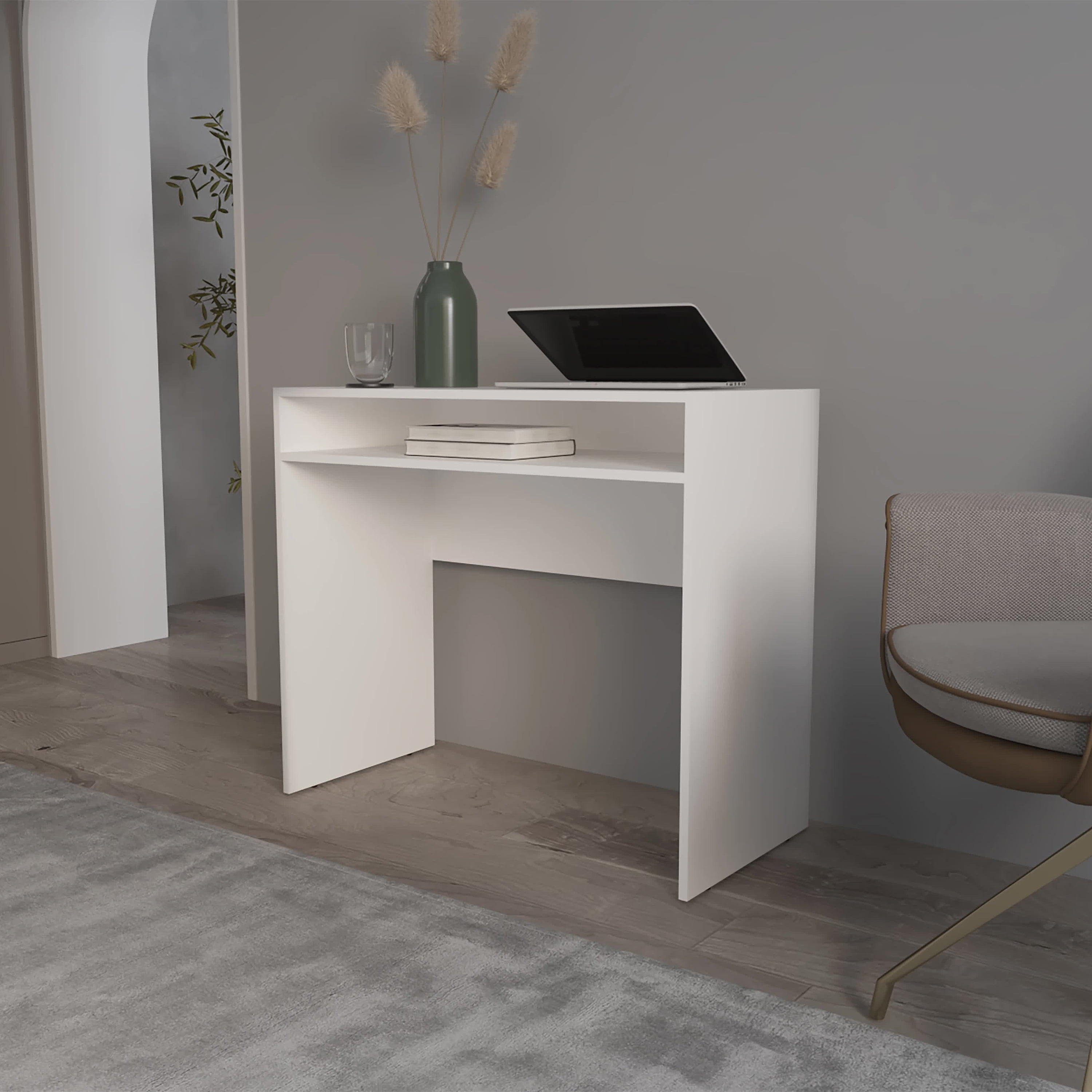 White Desk with Storage,White Melamine Furniture Office Desks Work ...