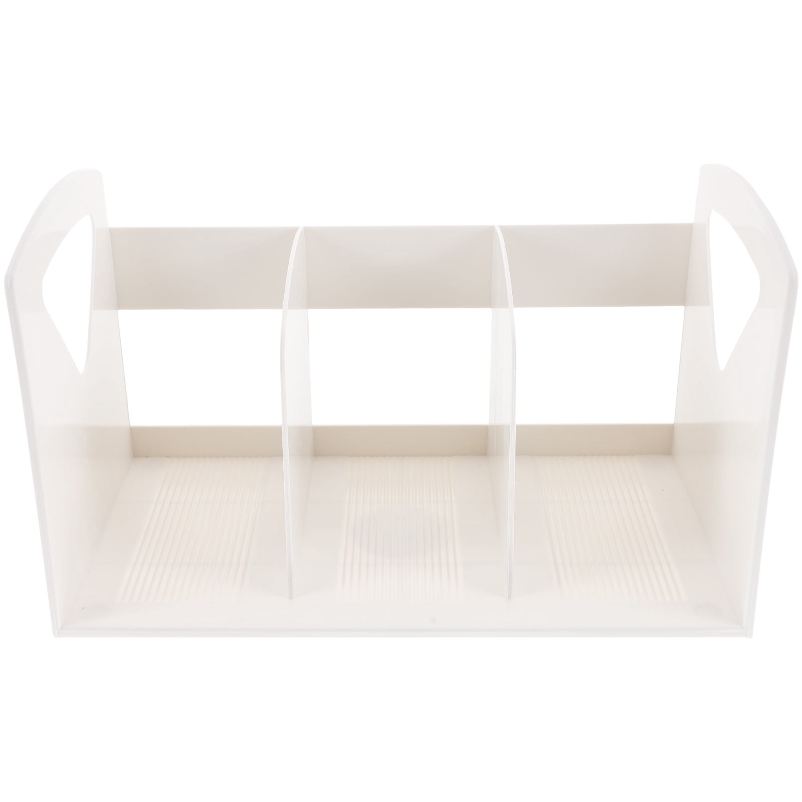 White Desktop Bookshelf Countertop Bookcase Magazine Holder Literature ...