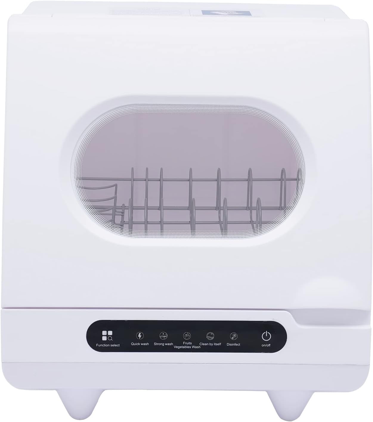 White Desktop Dishwasher, 1200W Compact Automatic Dishwasher, 5 Washing ...