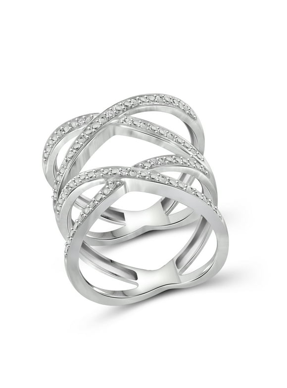 Diamond X Band Ring